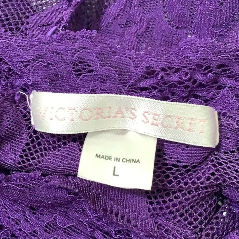 Victoria’s Secret Purple Shear Open Back Side Splits … - Gem